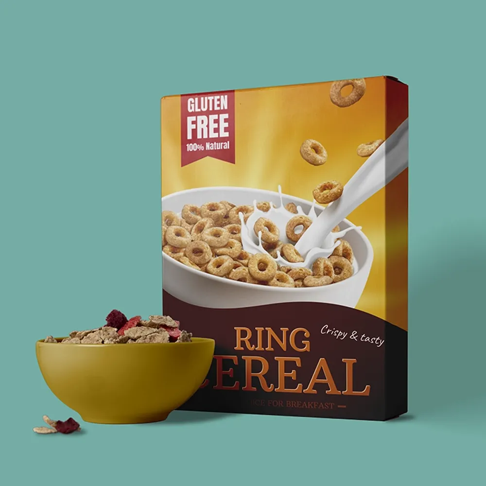 Custom Printer Breakfast Cereal Packaging Boxes Wholesale