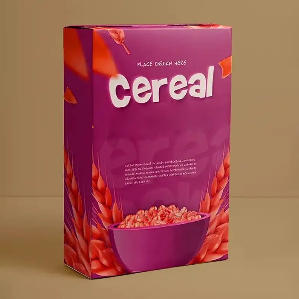 Custom Printed Cardboard Cereal Packaging Boxes