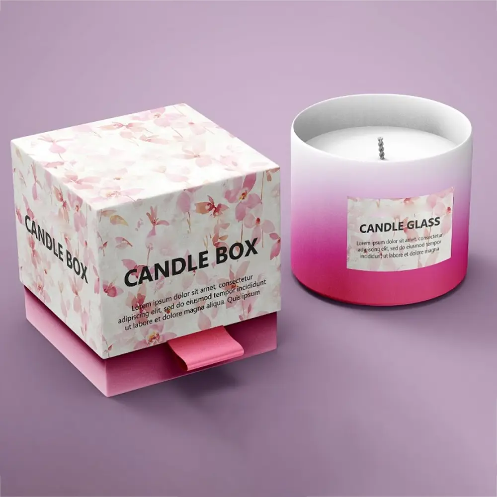 Custom Printed Rigid Candle Packaging Boxes