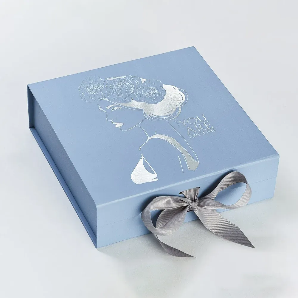 Custom Printed Silver Foil Packaging Boxes