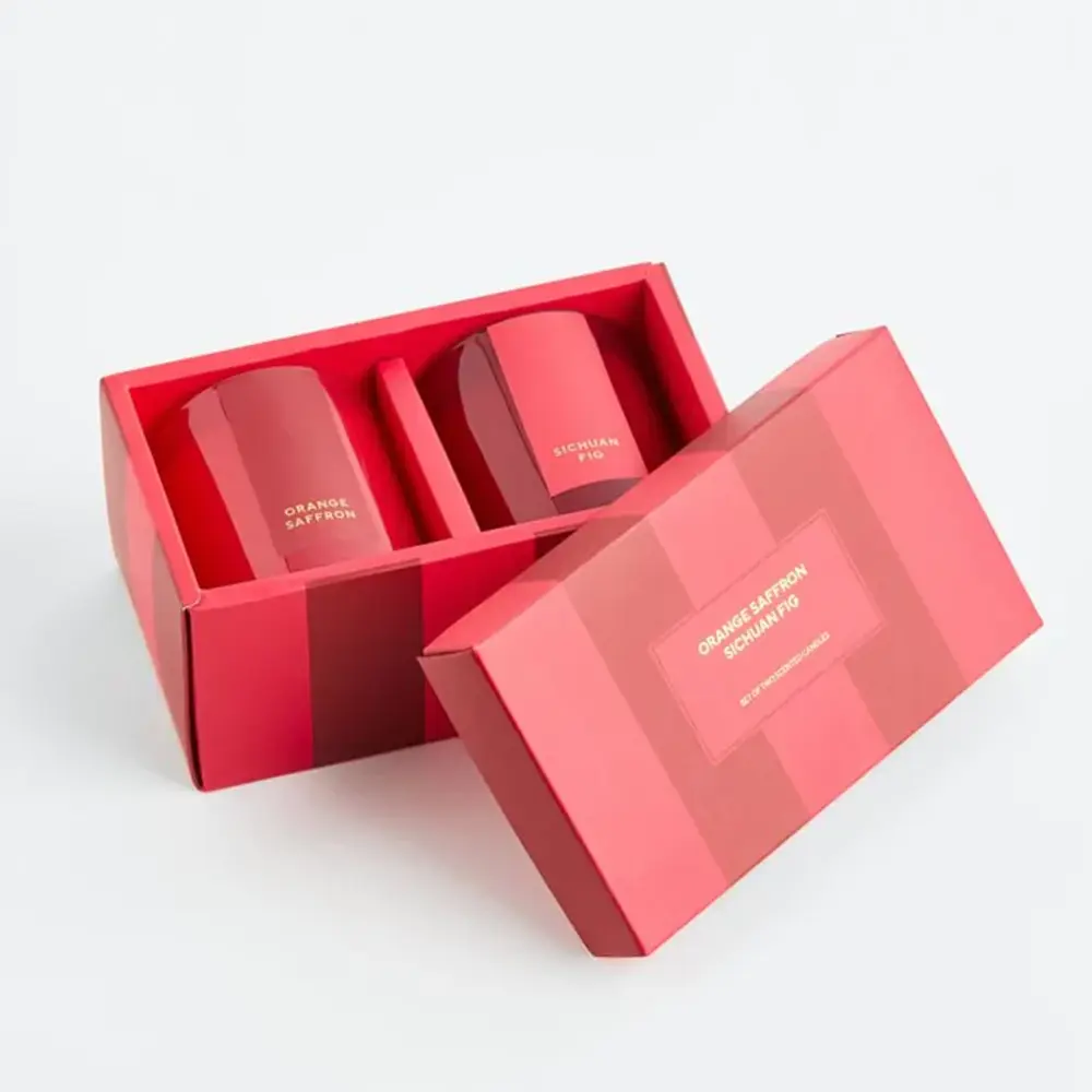 Custom Printed Two Piece Candle Packaging Boxes