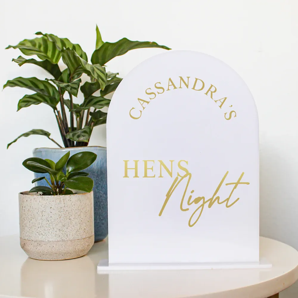 Custom White Acrylic Signs at Wholesale